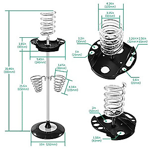Hair Dryer Stand,Twisty Style Acrylic Top Holder,Hair Styling Appliances with Tray Two Spiral Holders and Heavy Base for Hair Dryer,Flat Iron,Curling Stick,Hair Straightener,Brush (crystal)