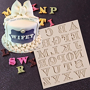 Letter Molds for Chocolate, 4 Pack Number Alphabet Silicone Fondant Molds for Baby Shower Cake Decorating Birthday Cupcake Toppers Candy