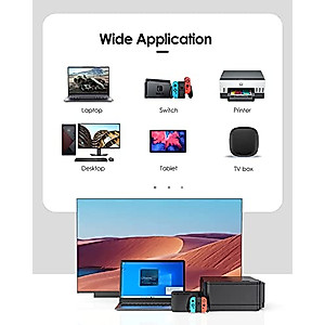 LENTION USB 3.0 Type A to Gigabit Ethernet Adapter, USB A to 1000M RJ45 Wired LAN Network Connector Compatible with Nintendo Switch, Mac OS, Windows, Linux, Stable Driver Certified (CB-HU404GE, Black)