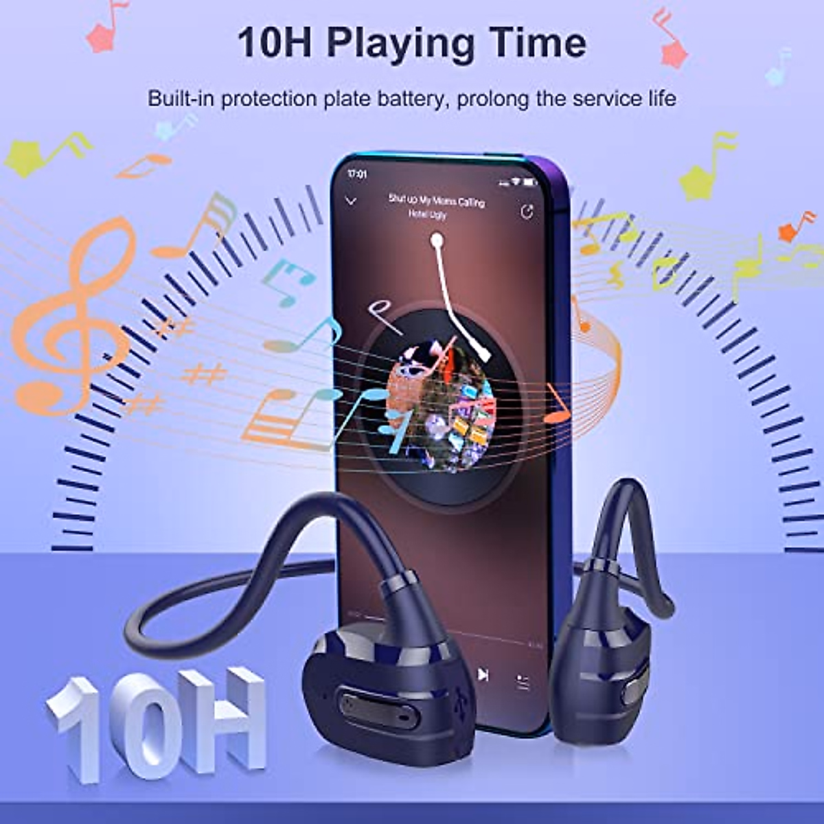 Friencity Kids Headphones, Child-Friendly Open Ear Wireless Headphones, 13g Ultra-Light Portable Latest Bluetooth 5.3 Headset w/Mic for Anybody, Comfort Perfect for Sports Study Kindle Phone Tablet