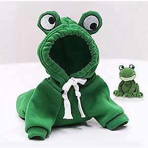 Dog Hoodie Pet Sweater Coat Cute Frog Shape Warm Jacket Dog Cold Weather Clothes Outfit Outerwear for Cats Small and Medium Dogs (XX-Large, Green)