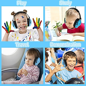 ZOHAN 030 Kids Noise Cancelling Headphones for Autism Ear Protection (Blue)