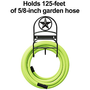 GOFORWILD Garden Hose Holder, Decorative Hose Butler Sturdy Water Hose Rack, Durable Wall Hose Hanger, Holds 125-Feet of 5/8-Inch Hose, Hose Reel, Made of Gauge Steel