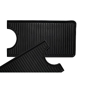 Kitchen Sink Faucet Mat Splash Guard (Black) - 15" x 4" Inches Faucet Drip Catcher for Sink - Backsplash Protector for Counter - Kitchen Sink Accessories