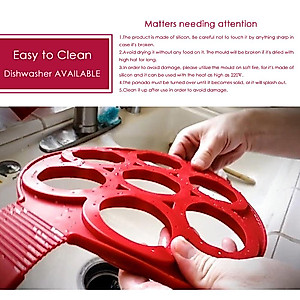 Pancake Molds Ring Fried Egg Mold Reusable Silicone Non Stick Pancake Maker Egg Ring Maker