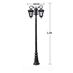 Enlylyog Fashion Simple Modern European Garden Landscape Lamp, Outdoor High Pole Street Lamp, Home Villa Garden Lawn Lamp,Hotel Outdoor Garden Lamp