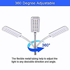 Goehiaul Aquarium Light Clip on Fish Tank Lighting Small Fish Light for Rimless Fish Tanks, White and Blue LEDs