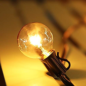 LOKATSE HOME 9.1 inch 10FT 10pcs G40 Bulbs Patio Outdoor Globe Incandescent Lights String for Backyard Deck Bistro Pergolas Balcony Wedding Gathering Parties Markets Decor, Warm White