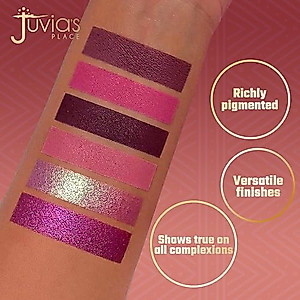 Juvia's Place Palette The Mauves - Deep Browns, Purple & Pink, Shades of 6, Nude to Light Mauves, Pressed Pigments Palette, Professional Makeup, Pigmented Pan Palette for Color & Shine