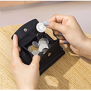 IOTKIT 2023 New Genuine Leather RFID Blocking Card Holder Organizer Pocket Mini Wallet, Foldable Slim Compact Wallet (3,A)