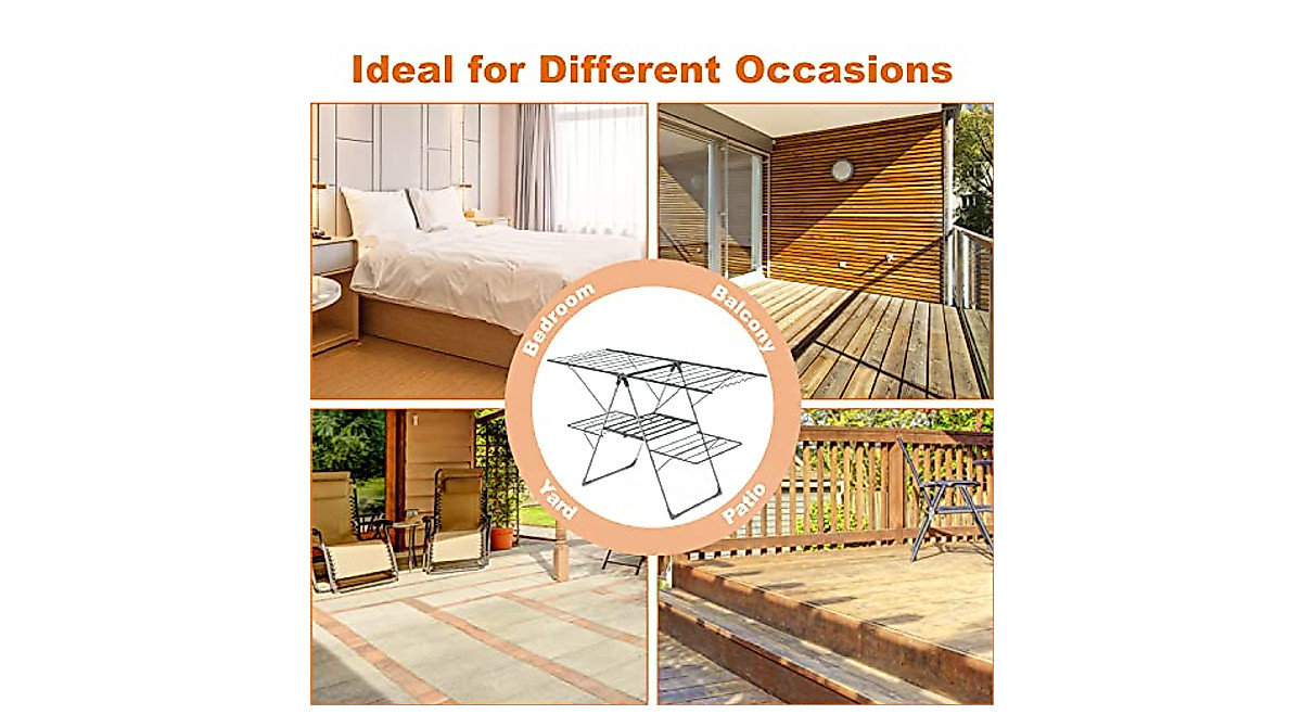 Bigzzia 2-Level Clothes Drying Rack - Space-Saving Solution