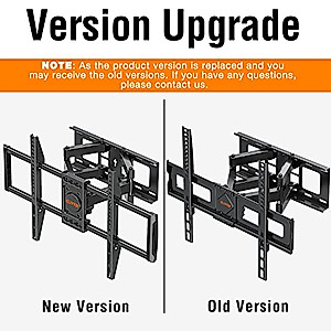 ELIVED TV Wall Mount for Most 37-82 Inch Flat Screen TVs, Swivel and Tilt Full Motion TV Mount Bracket with Articulating Dual Arms, Max VESA 600x400mm, 100 lbs. Loading, Fits 16" Wood Studs, YD3003