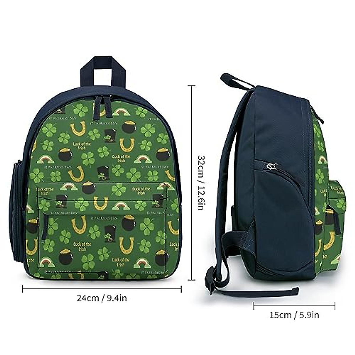 St Patricks Day Pattern Backpack Lightweight Travel Work Bag Casual Daypack Business Laptop Backpack for Women Men