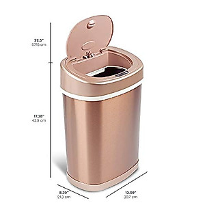 Nine Stars DZT-15-9GD Trash Can, Small, Gold
