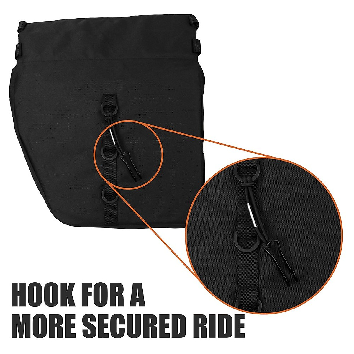 BV Bike Panniers 26L With Adjustable Hooks - Panniers For Bicycles With Carrying Handle, Bike Pannier Bag With 3M Reflective Trim For More Visibility - Bicycle Commuting Pannier Fit Most Bicycle Rack