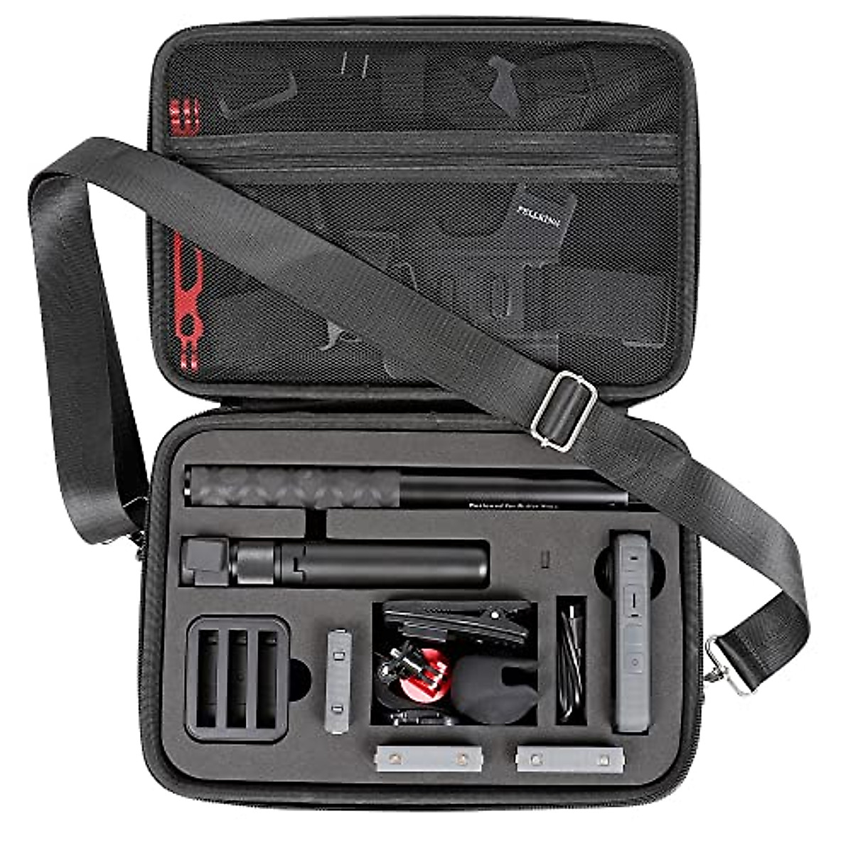 PellKing Carrying Case For Insta360 One X3 X2 X Camera,Large Hard Shell Bag with EVA Liner Compatible for Insta 360 Bullet Time Handle/Selfie stick and other Accessories