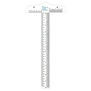 12" Clear Acrylic T-Square Ruler for Easy Reference While Crafting T-Square Ruler Hand Tool in Both Inches Metric Measurements Transparent Graduated T-Ruler Inch Metric T-Square Measuring Scale Ruler