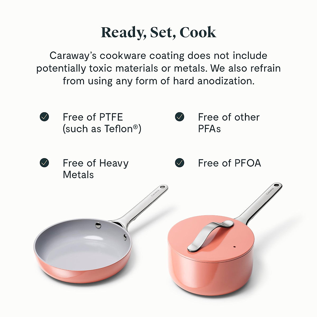 Caraway Mini Duo - Non-Stick Ceramic Mini Fry Pan (1.05 qt, 8") & Mini Sauce Pan (1.75 qt) - Non Toxic, PTFE & PFOA Free - Oven Safe & Stovetop Agnostic (Gas, Electric & Induction) - Perracotta