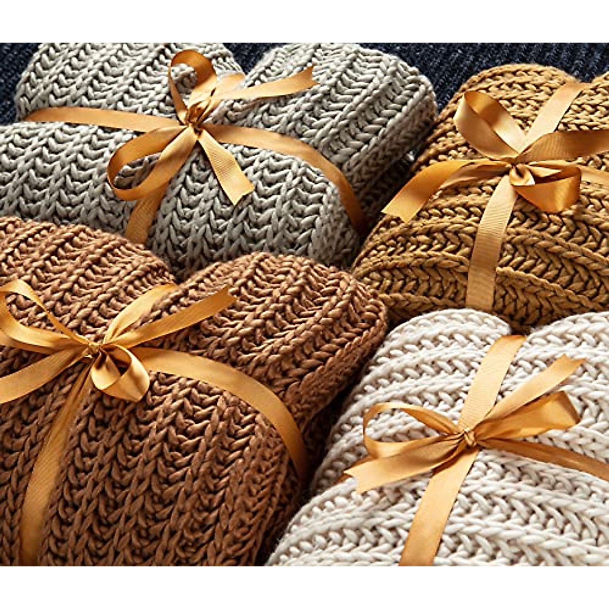 Chanasya Chunky Knit Fluffy Sage Green Throw Blanket - Contemporary Textured Super Soft Warm Cozy Plush Lightweight Acrylic Knitted Blanket for Couch Bed Sofa Chair Cover Living Bed Room - Sage