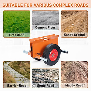 AIWFL Panel Dolly Heavy Duty Door Dolly Cart 1100LBS Capacity Granite Slab Dolly Adjustable Drywall Mover with 10" Solid Wheels Panel Cart for Drywall Sheet Material Handling All Terrain Moving Cart