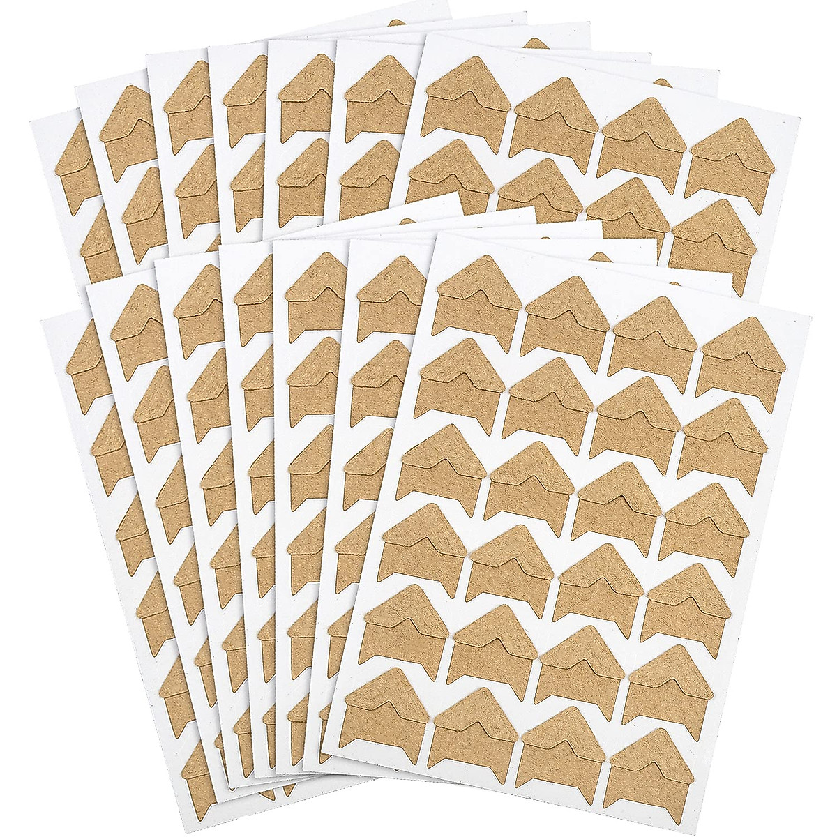 DERAYEE 12 Sheets/288 PCS Photo Corner Stickers, Self-Adhesive Photo Mounting Corners for Scrapbooking Photo Album Diary DIY Craft Paper