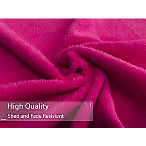 iMaylex Soft Puppy Flannel Fleece Blanket for Pet Dog Cat, Plush Microfiber, Cozy and Lightweight, Fuchsia, Pet, 27 x 39 inch (70 x 100 cm)