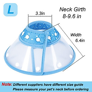 Vivifying Dog Cones for Small Dogs, Adjustable 8-9.6 Inches Soft Lightweight Elizabethan Collar for Small Dogs and Large Cats to Stop Licking Wounds After Surgery(Blue)
