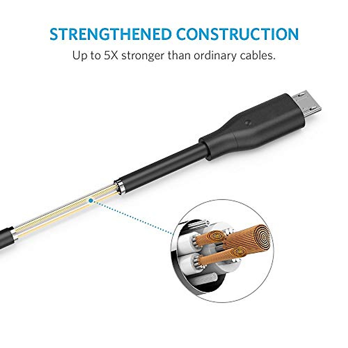 Anker Powerline Micro USB Cable 3ft 3-Pack - Fast & Durable