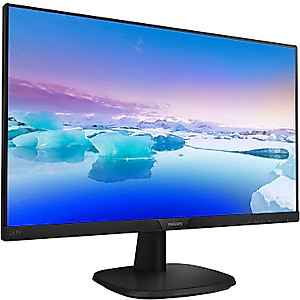 Philips 243V7QJAB 24" Monitor, Full HD, Edge-to-Edge IPS, Built-in Speakers, VESA, EnergyStar Most Efficient 2017, 4Yr Advance Replacement Warranty (Renewed)