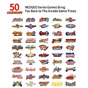 UNICO MVSX Arcade and Base, Pre-Loaded 50 SNK Official Genuine Retro Games, Support Two Players Fight Together by 2 Joysticks