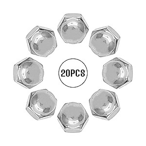Piutouyar Acorn Cap Nuts Hex Nut 1/4-20, 304 Stainless Steel 18-8 Hex Dome Cap Nut (20Pcs)