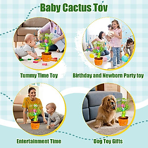 Baby Dancing Cactus for Baby Toys Boys Girls, Dancing Cactus Mimicking Toy Talking Cactus Toy Baby Toys, Singing Sunny Cactus Talking Imitation Toys Glowing Musical Toys Children's Educational Toys