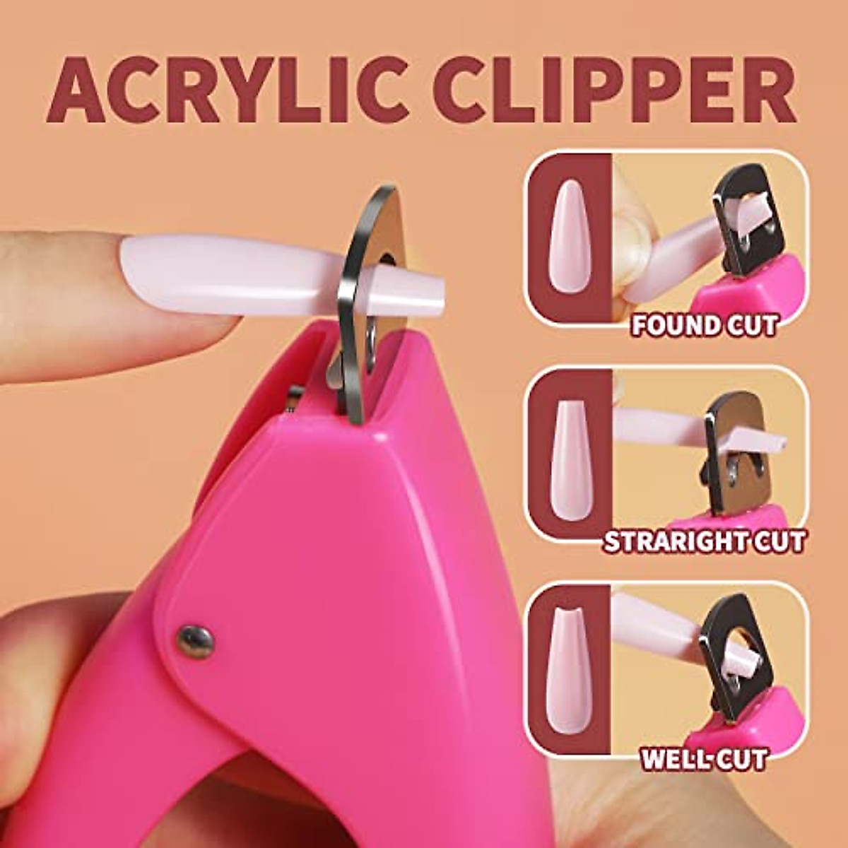 Teenitor Long Coffin Press On Nails Full Cover Color Nail Tips, 576pcs Fake Nails, Long Ballerina False Nails, 24 Colors Glue On, Acrylic Nail Clipper, Nail Art Stickers for DIY Fake Nails