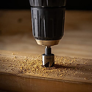 ABN Screw Countersink Kit 5-Piece SAE Drill Bit Set, 82-Degree, 1/4in Shank, 5 Flute – Metal, Wood, Rubber, Plastic