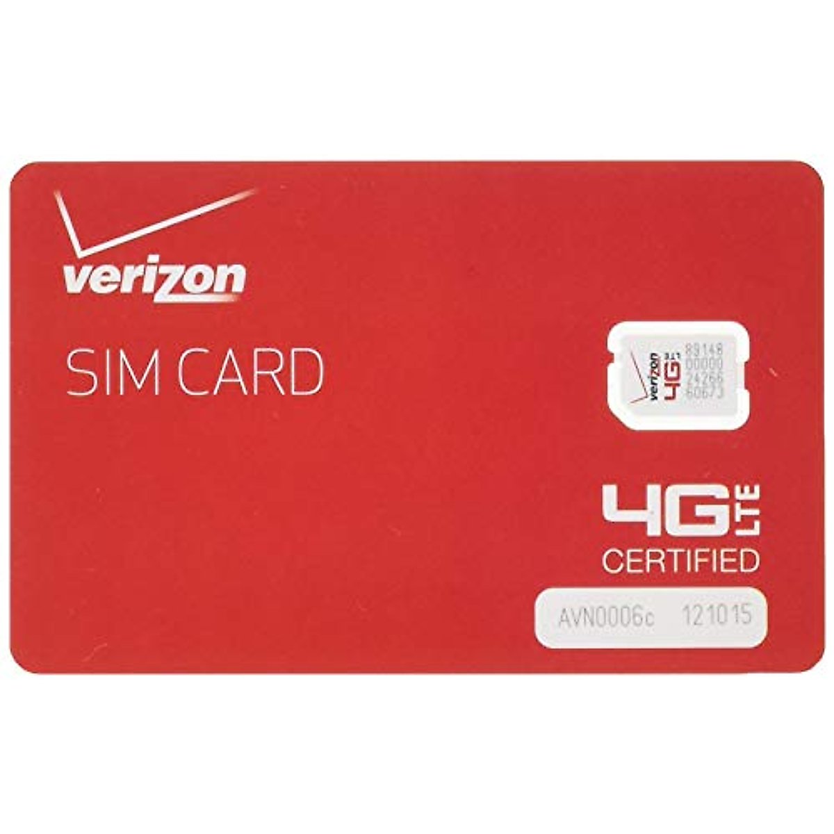 Verizon Wireless 4G LTE Nano SIM Card 4FF, Non-NFC, Only Compatible With iPhone (No Android)