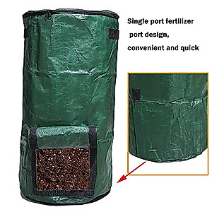 Garden Compost Bags Compost Bag Outdoor Garden Garden Waste Compost Bags for Food Waste Fermentation and Dead Leafs Fermentation into Compost Outdoor Composting Bins 2 Pack