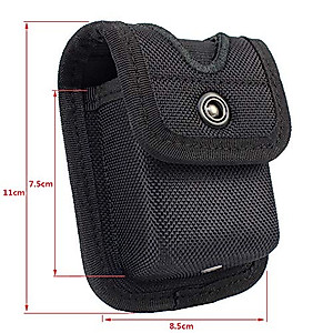 ROCOTACTICAL Nylon Pager/Glove Pouch, Molded Glove Pouch for Duty Belt,Protective for Most Compact pagers or Gloves, Snap Closure, EMT Pager Glove Pouch Black