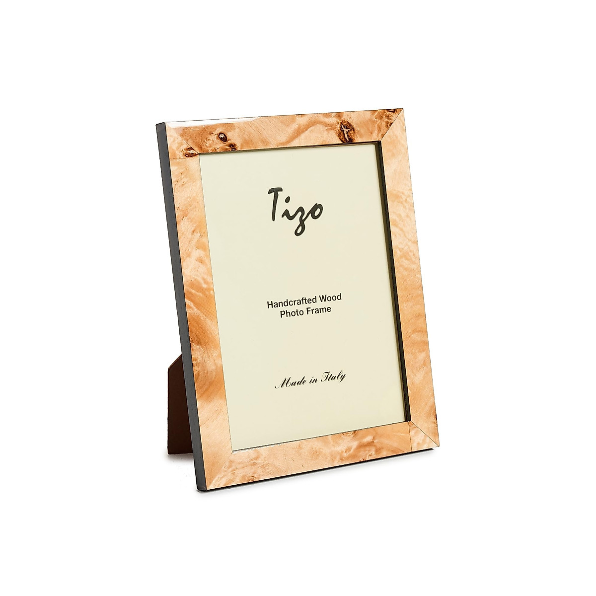 Tizo Design Women's 5x7 Wood Frame, Natural Burl, Brown, Tan, One Size