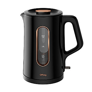 Electric Kettle, 304 Stainless Steel Interior, BPA-Free, Double Wall 1.5L Hot Water Boiler, 1500W Tea Kettle with Auto Shut-Off & Boil Dry Protection, Cordless Base & LED Indicator
