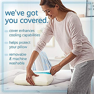 Comfort Revolution Blue Bubble Gel + Memory Foam Pillow, Standard (Pack of 1), White