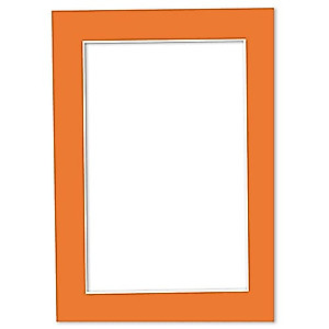 13x19 Mat Bevel Cut for 11x15 Photos - Acid Free Orange Precut Matboard - For Pictures, Photos, Framing - 4-ply Thickness