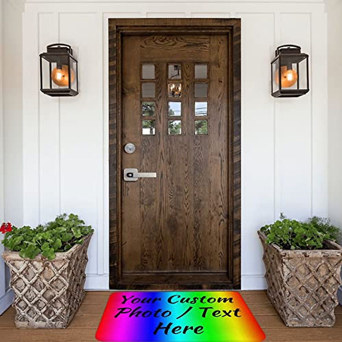 Custom Door Mat for Front Door Custom Rug Personalized Rugs with Image Text Logo for Office Living Room Business Home 24x16in