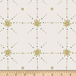 Art Gallery Fabrics Art Gallery Fusion from Within Sparkler Metallic Fabric, Cream