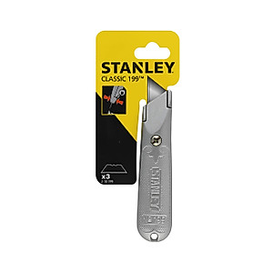 Stanley 2-10-199 199E Fixed Blade Knife, Silver