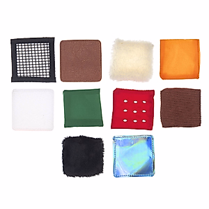LITTLE CHUBBY ONE Sensory Textured Squares - Mini Pillows and Patches - Set of 20 Different Covered Squares Promotes Sensory Learning Motor Skills Tactile Awareness and Vocabulary Great Gift for Kids