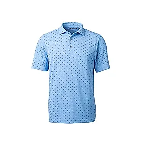 Cutter & Buck Virtue Eco Pique Tile Print Recycled Mens Polo, Atlas, XXXL