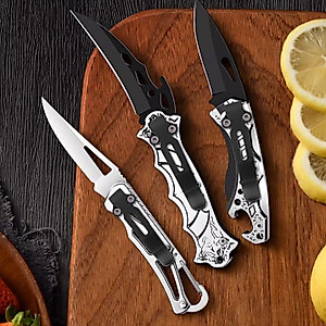 2Pcs Silver,Black Deep Carry Pocket Clip Stainless Steel Folding Knife Back Clips for Knife 515 535 Series Practical Waist 2 Hole Support Stand Grip DIY Outdoor Accessories Tool,Knives,Parts and