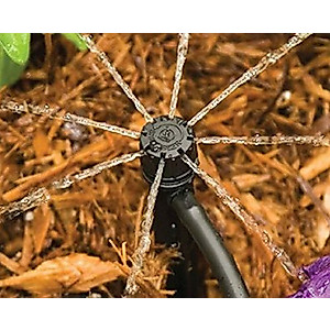 AKOAK 25/50 Pcs 360 Degree Adjustable Water Flow Irrigation Drippers on Stake Emitter Drip System,Model, Home & Garden Store for 4mm /7mm Tube（25pc）