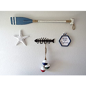 Wallcharmers Large Fish Bone Key, Leash, & Towel Holder | Nautical Home & Wall Decor