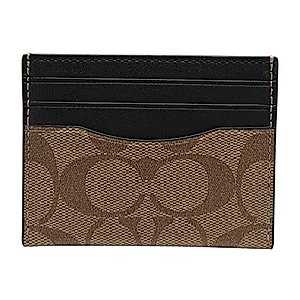 Coach Men ID Card Case Signature QB/Tan